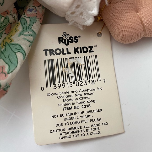 Russ Berrie | Toys | Vintage Russ Troll Dolls Plush Toy Stuffed Animal ...